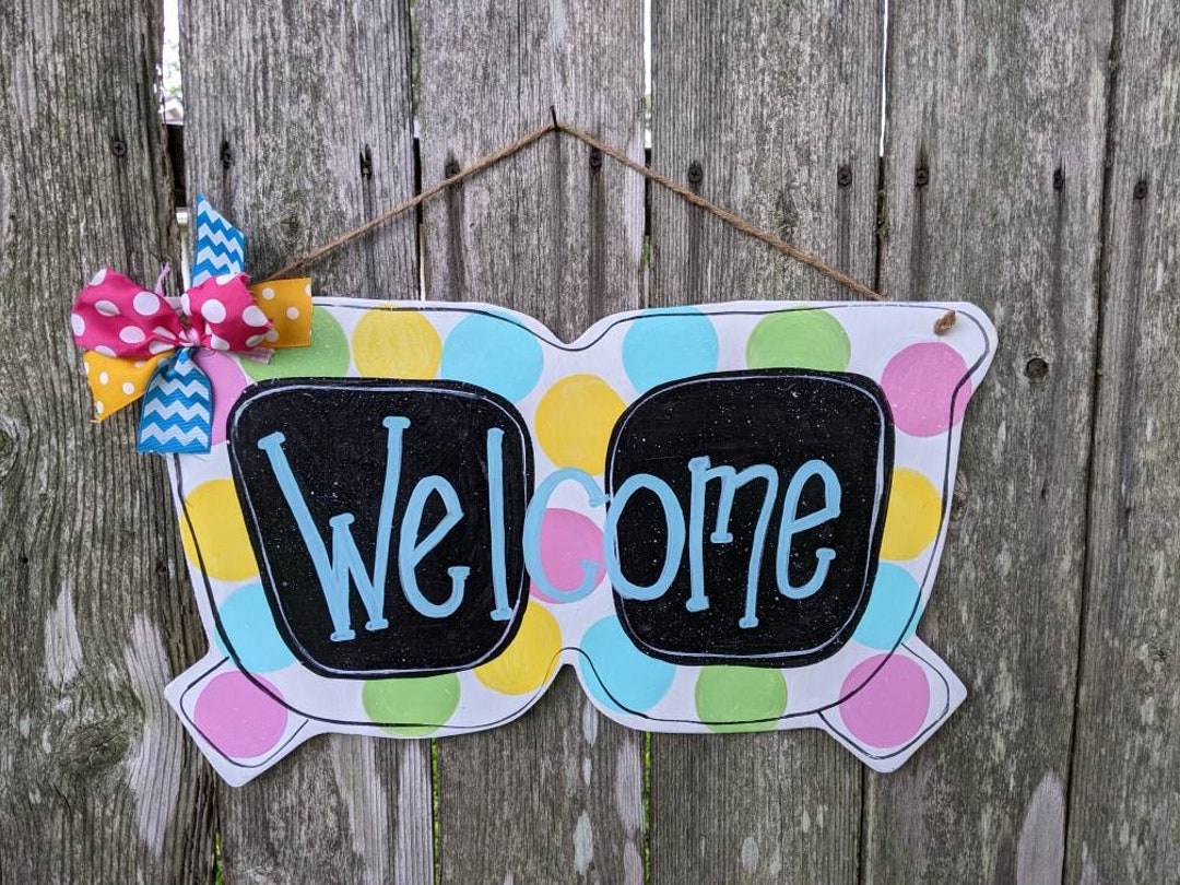 Wood Door Hanger, Sunglasses Door Hanger, Summer Decor, Summer Door ...