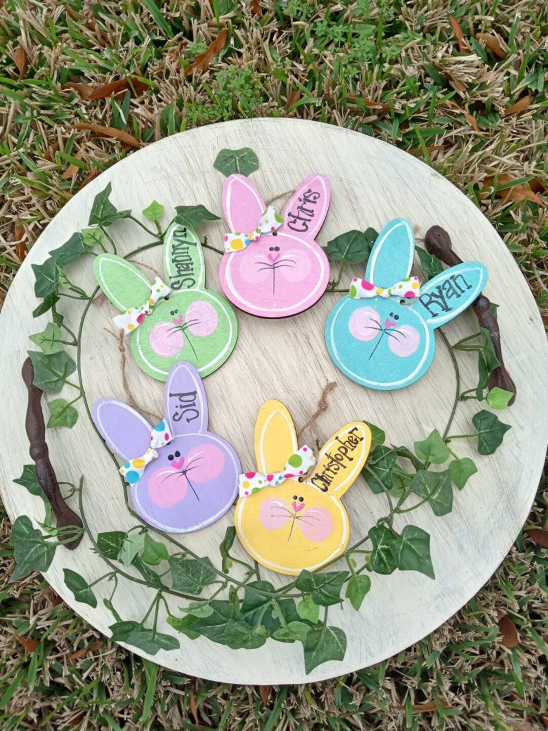 Easter Basket Tags, Personalized Bunny, Easter Decor, Personalized ...