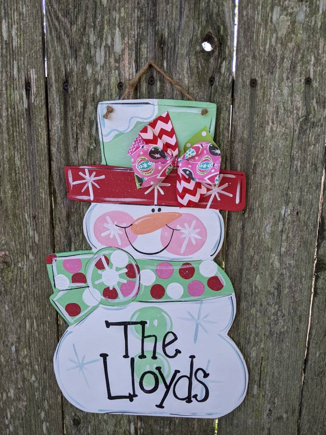 Winter Door Hanger, Winter Decor, Snowman Door Hanger, Personalized ...