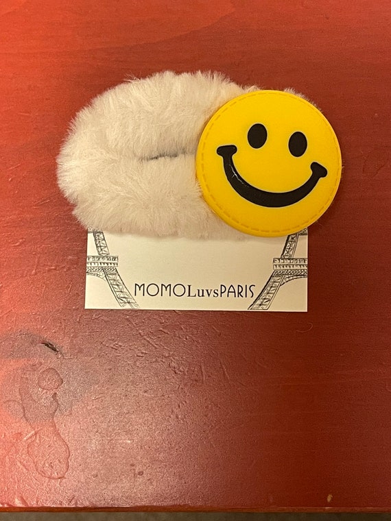 Furry Retro Smiley Hair Clip - Etsy