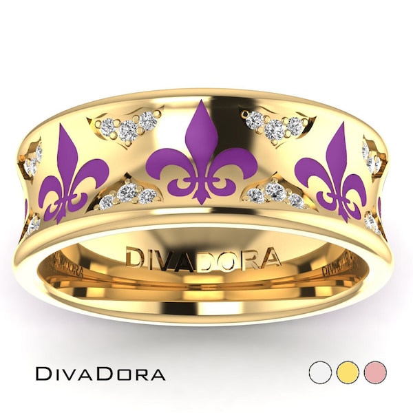 Concave Diamond Band - Etsy