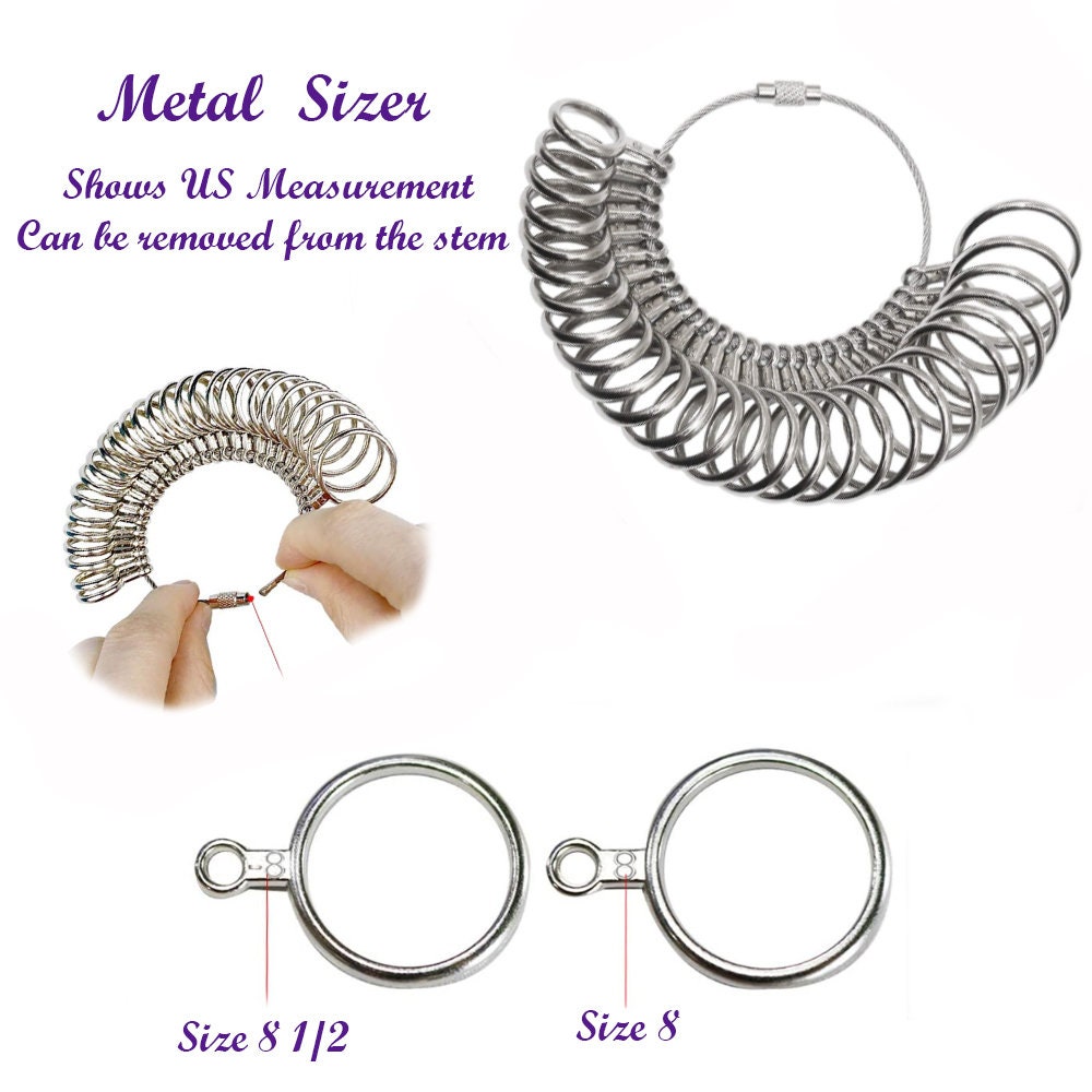 US Finger Size Measuring Gauge in Plastic or Metal Ring Sizer | Etsy