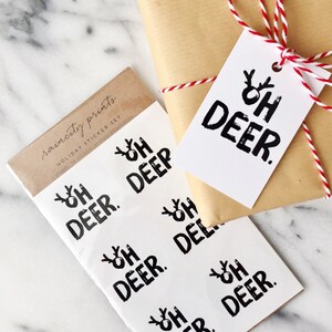 Oh Deer Holiday Gift Tags. Set of 10 Tags. Christmas Gift Tags ...