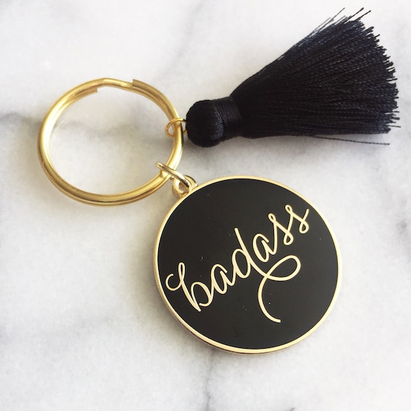 Badass Keychain - Etsy