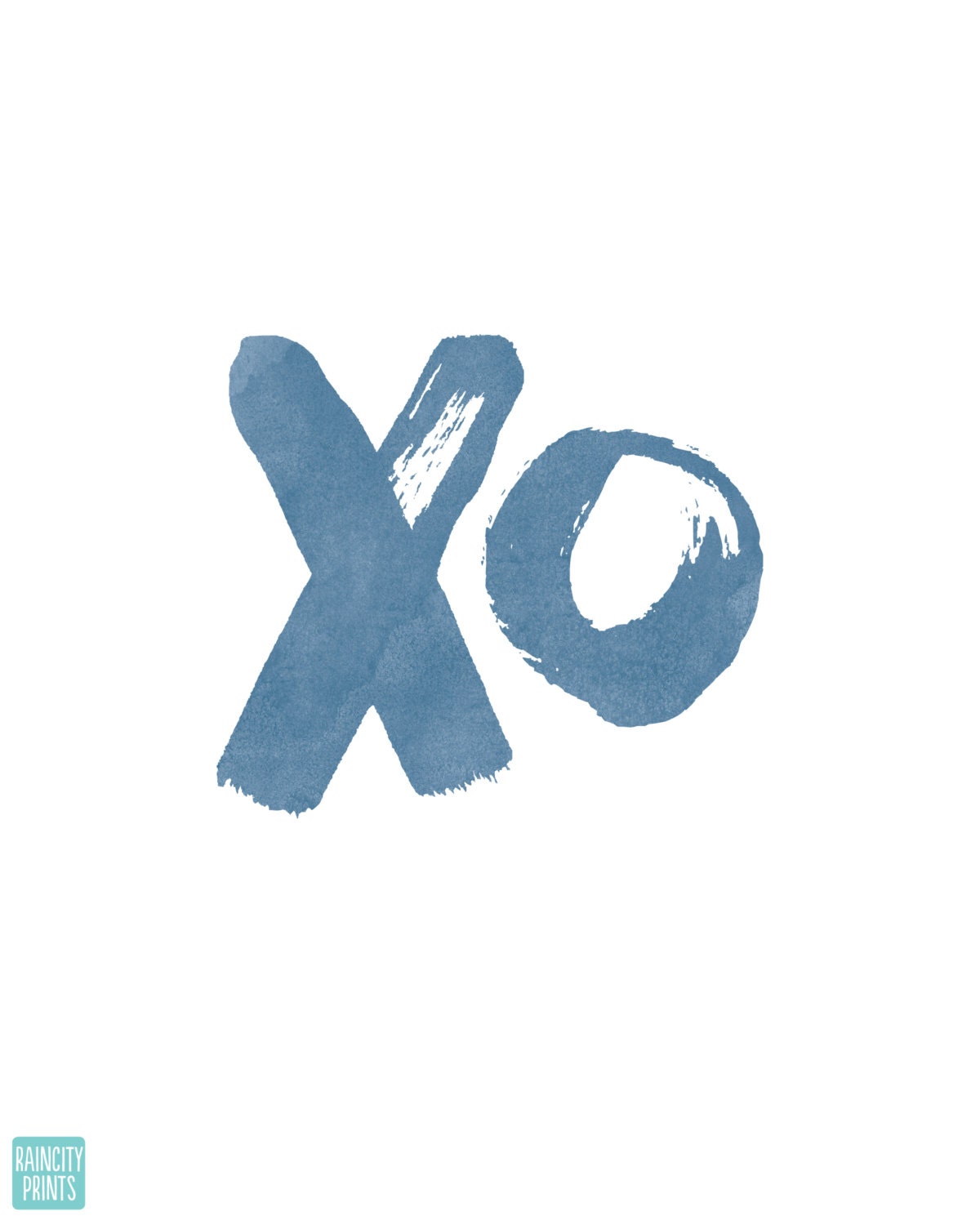 XO Water Color Art Print. Valentine's Day Love Print. Typographic Print ...