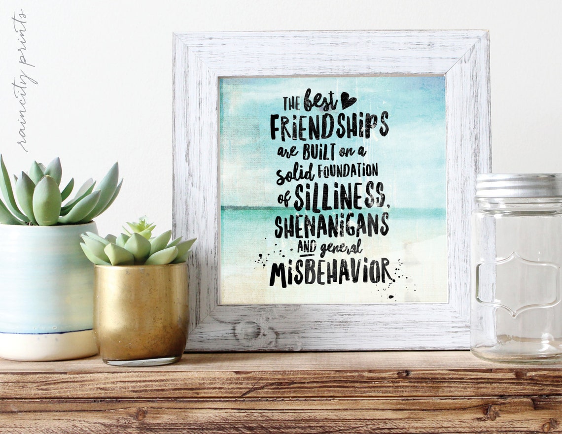 Best Friendships BFF Card. Shenanigans Misbehavior Friendship - Etsy