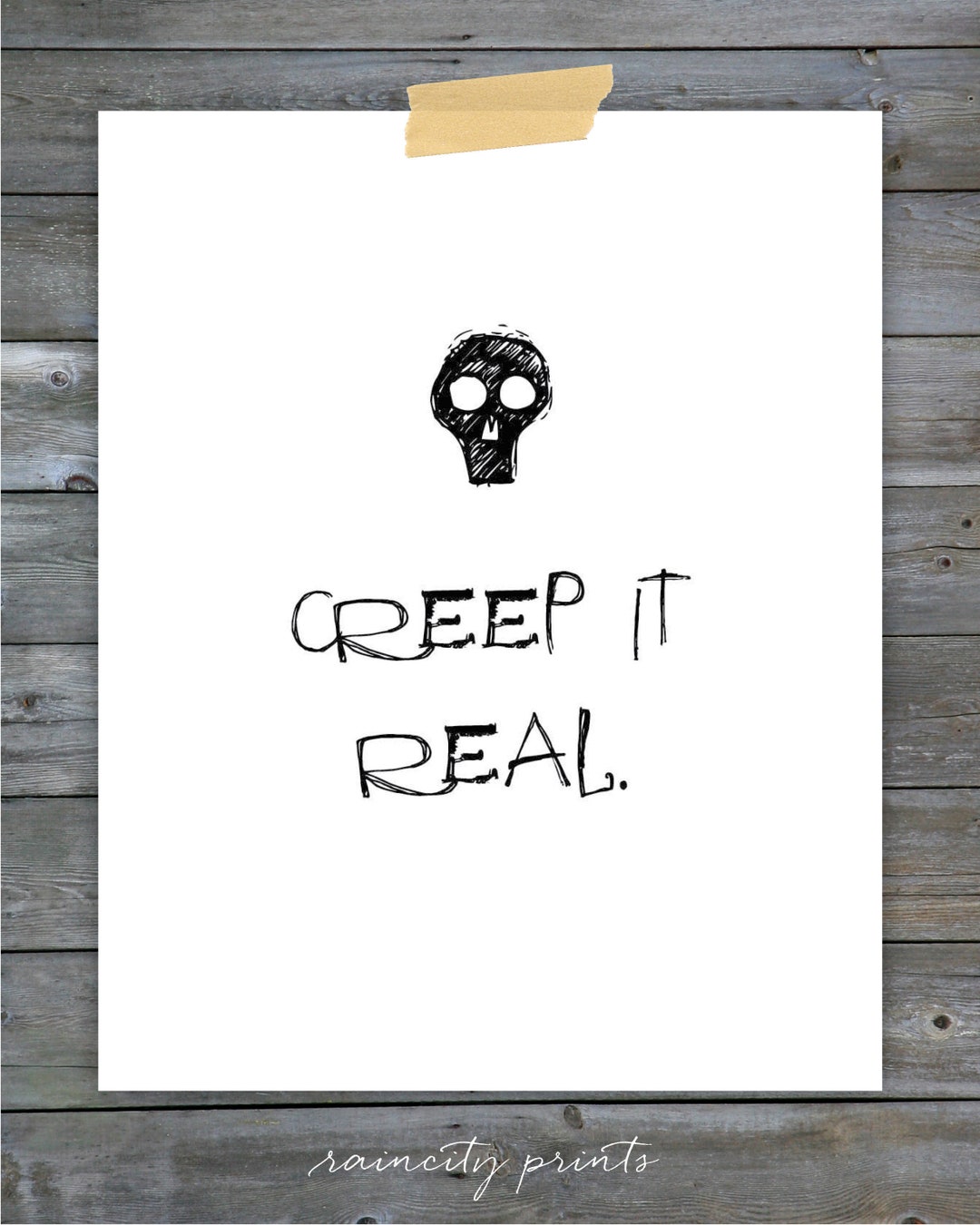 Creep It Real Printable Halloween Decor. Instant Download 2 Creep It ...