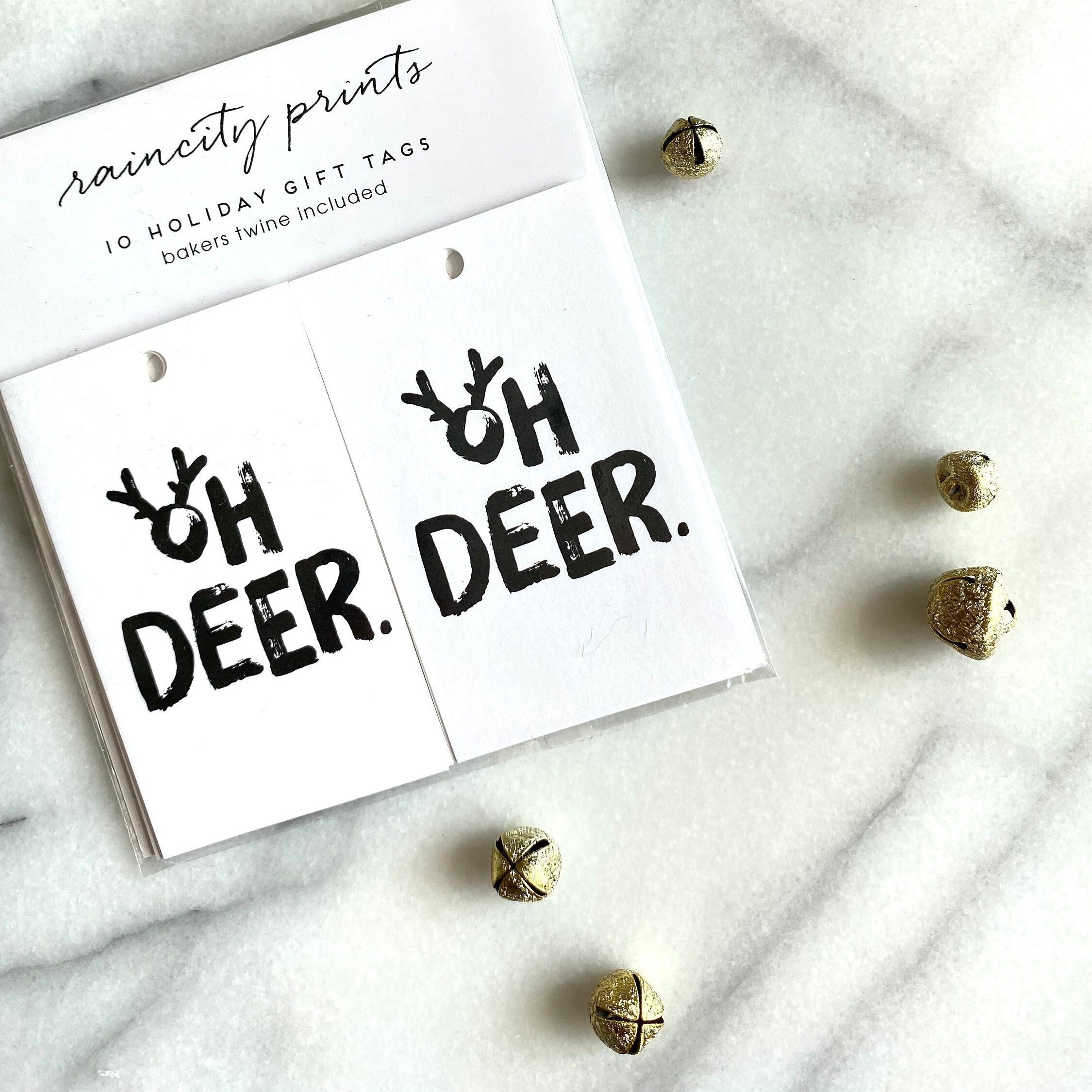 Oh Deer Holiday Gift Tags. Set of 10 Tags. Christmas Gift Tags ...