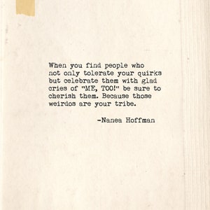 Your Tribe Inspirational Art Print. Nanea Hoffman Quote Wall Art. BFF ...