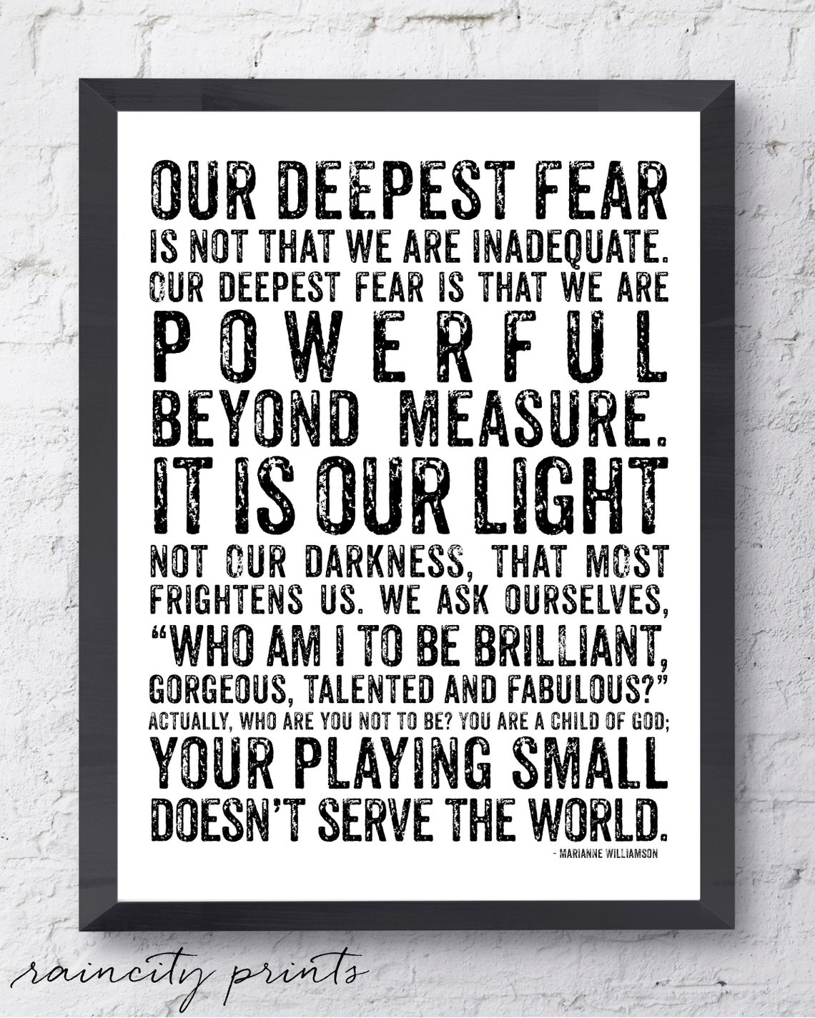 Inspirational Art. Powerful Beyond Measure Art Print. Marianne ...