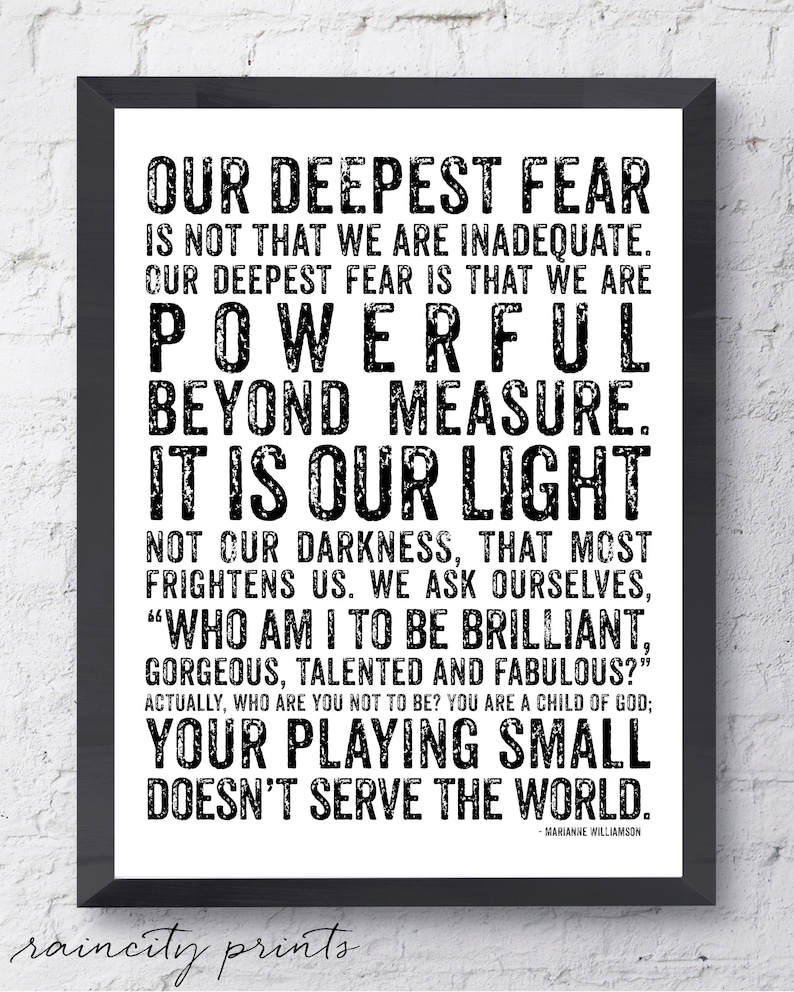 Inspirational Art. Powerful Beyond Measure Art Print. Marianne ...