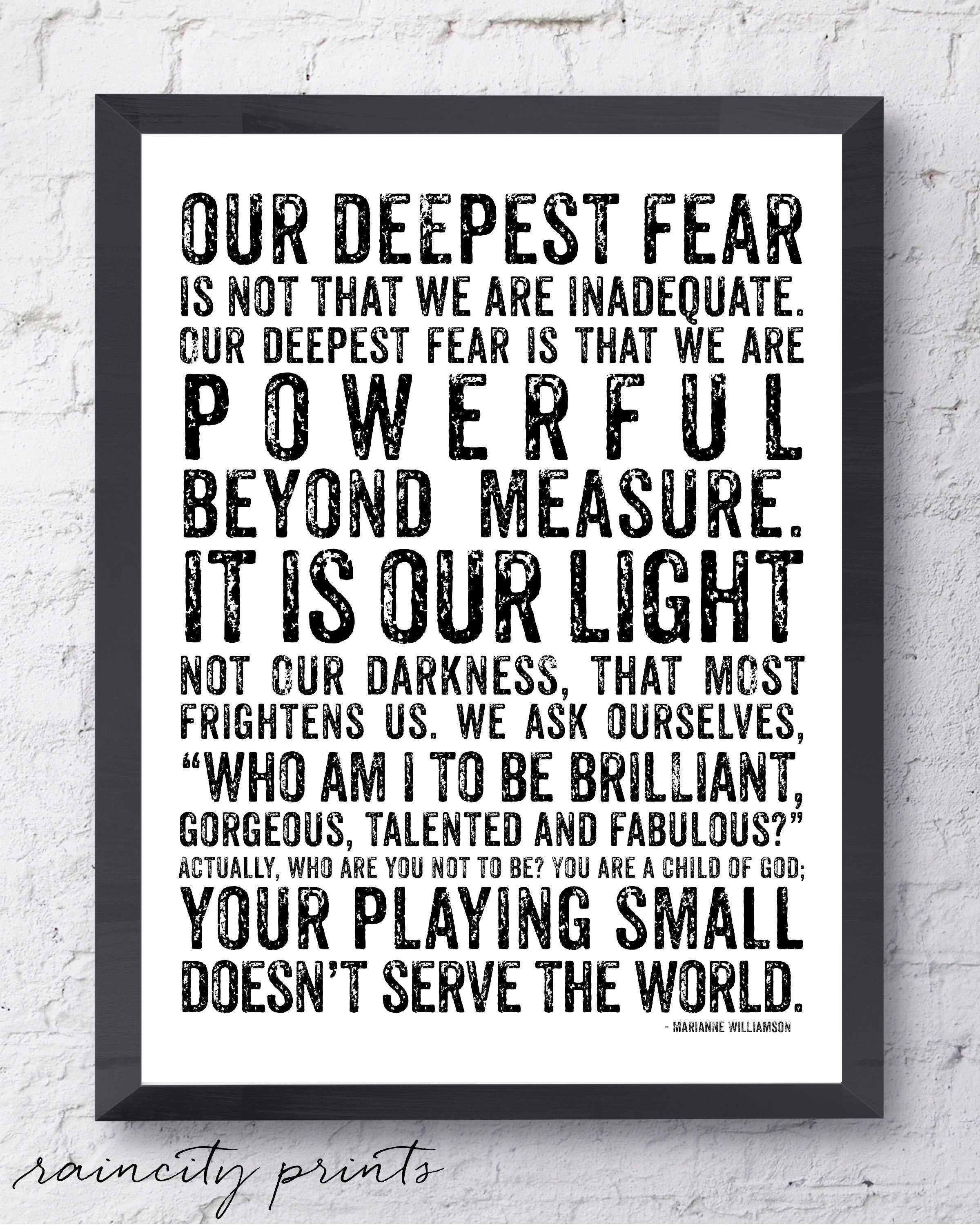 Inspirational Art. Powerful Beyond Measure Art Print. Marianne ...