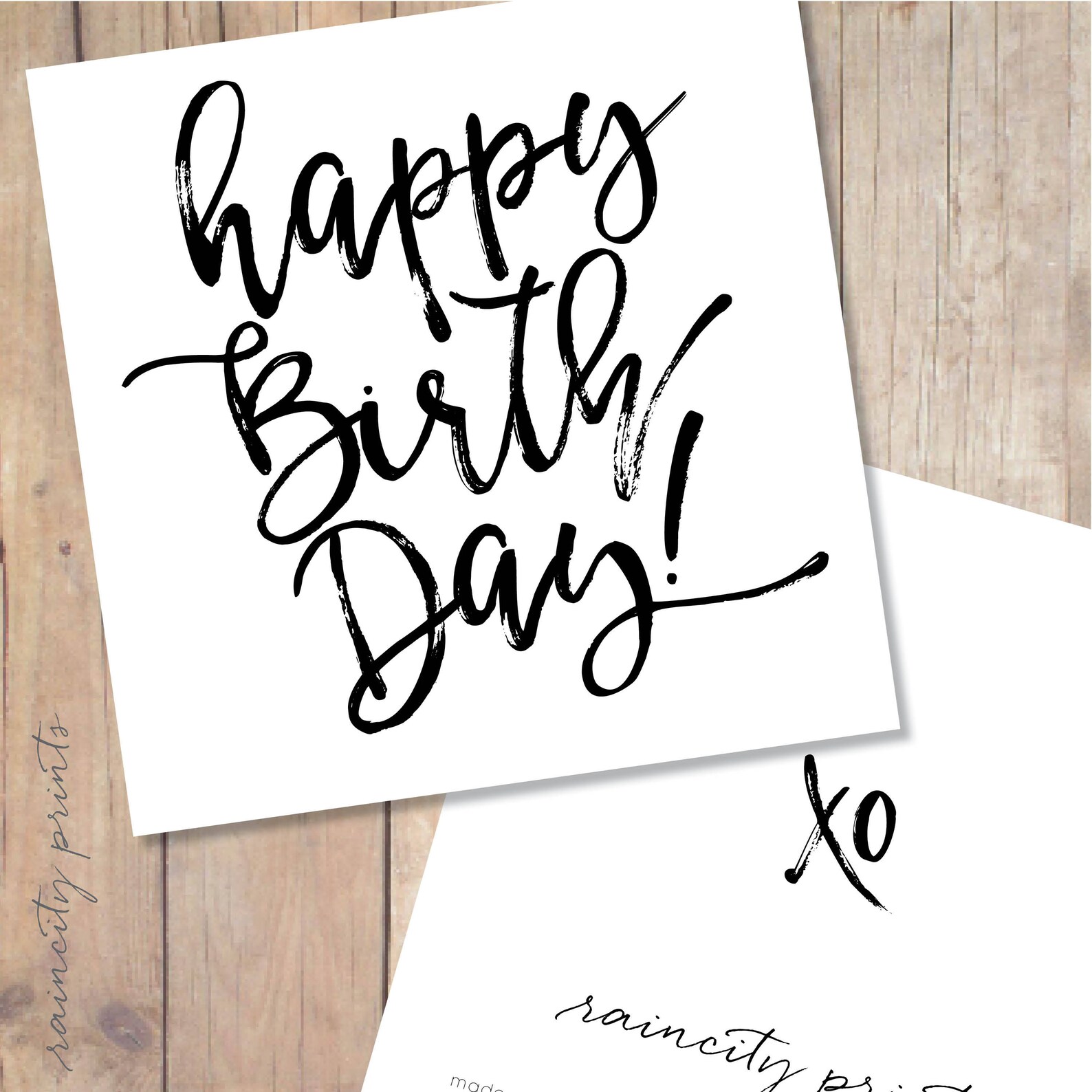 Happy Birthday Card. Simple Elegant Fun Birthday Card. - Etsy