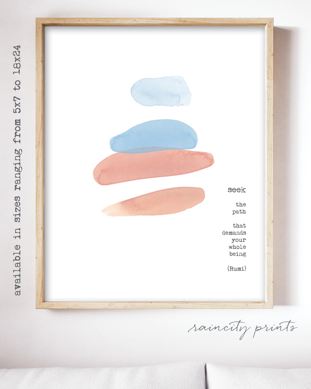 Rumi Seek the Path Art Print. Seek the Path That Demands Your Whole ...