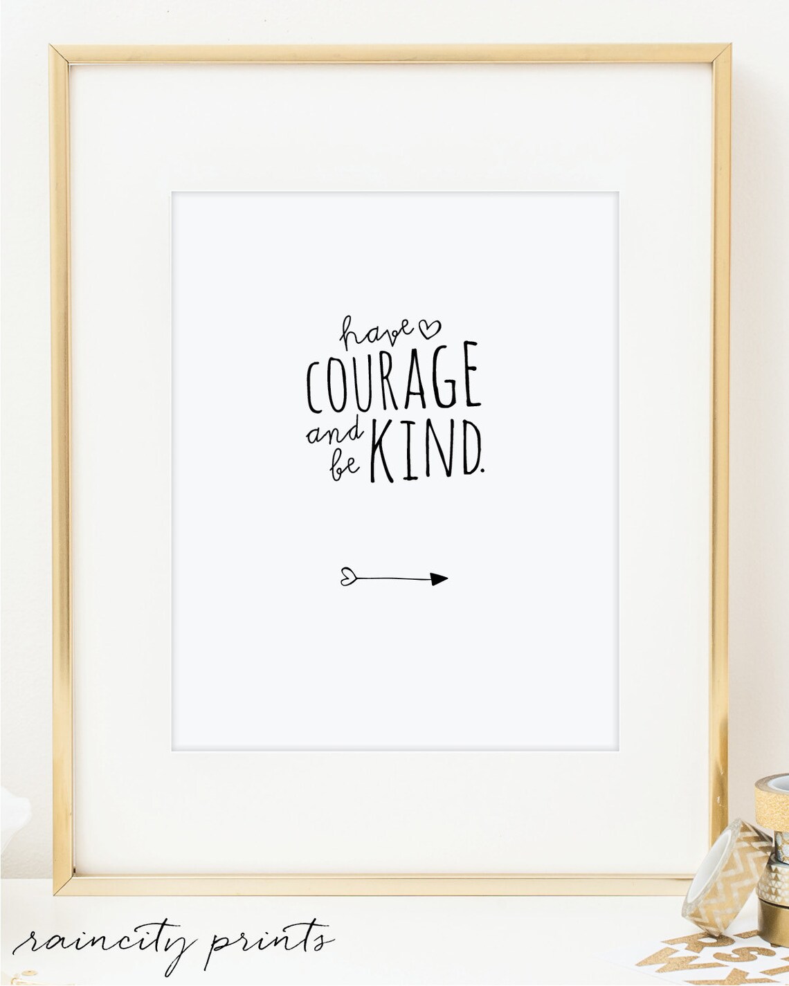 Have Courage and Be Kind Art Print. Inspirational Art. Wall Art. Home ...