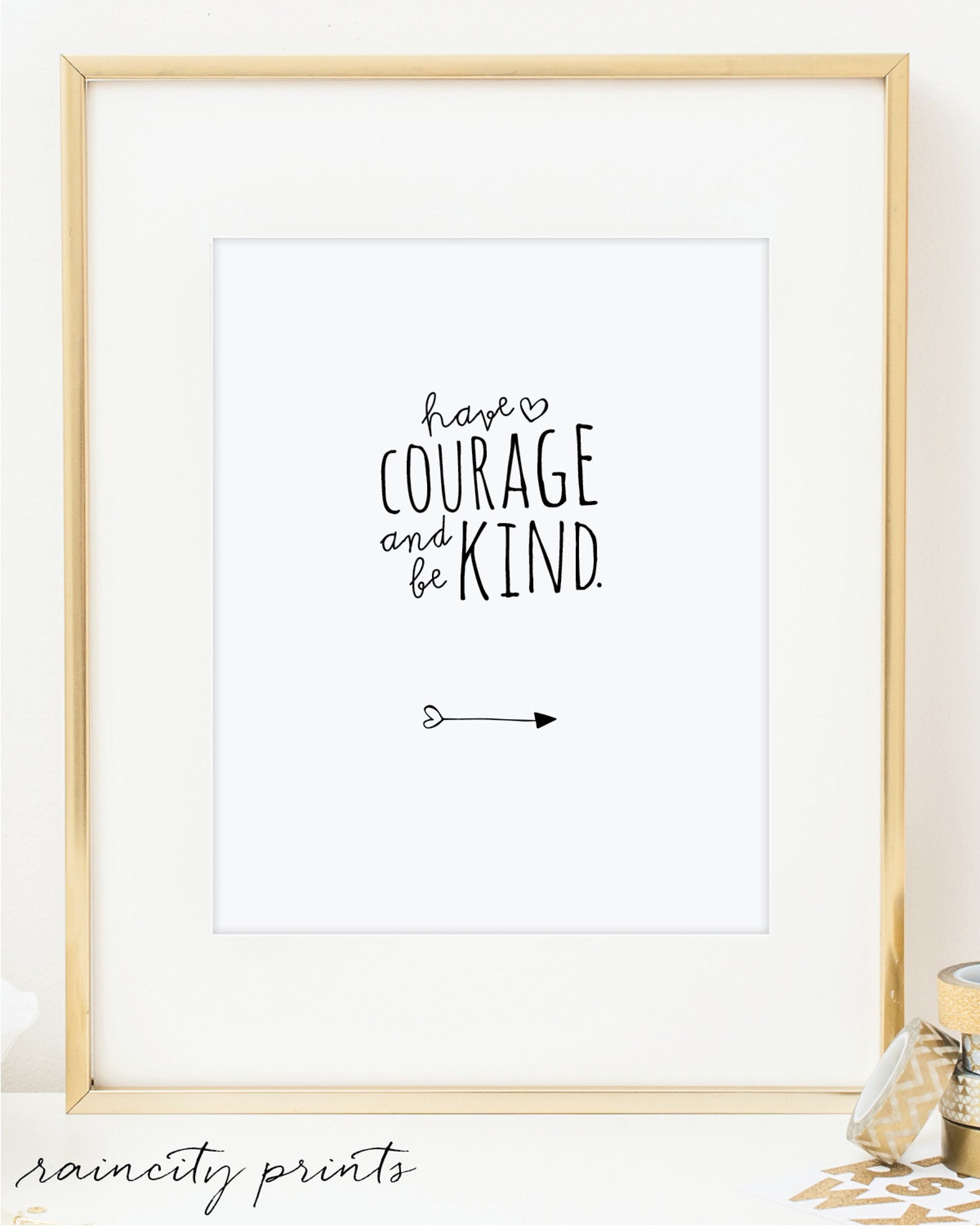 Have Courage and Be Kind Art Print. Inspirational Art. Wall - Etsy