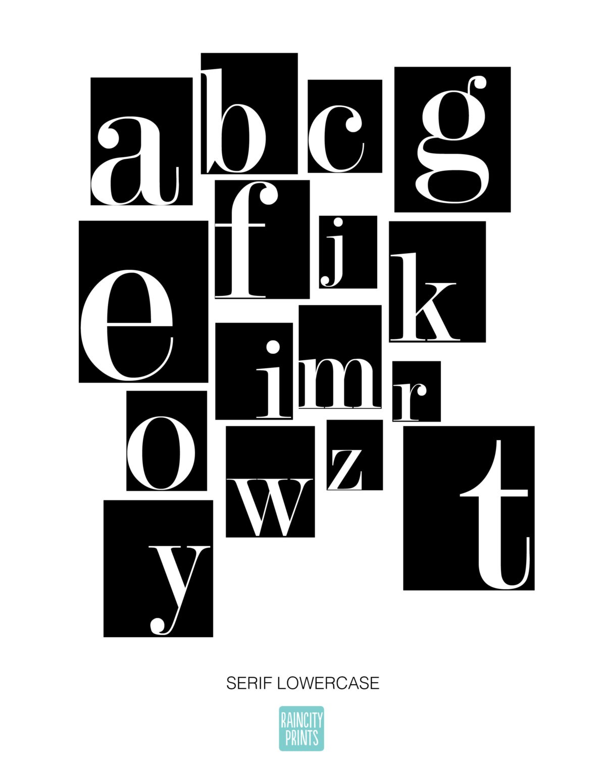 Modern Alphabet Art Print. Typographic Art. Mid Century Modern Wall Art ...
