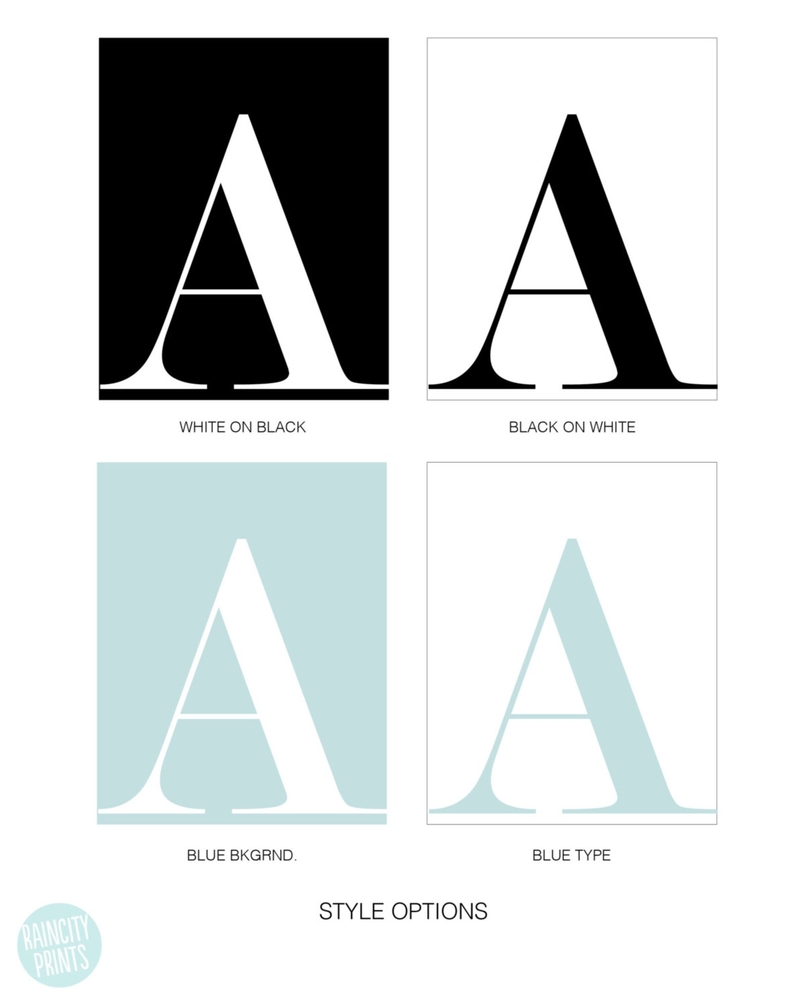 Modern Alphabet Art Print. Typographic Art. Mid Century Modern | Etsy