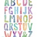 Water Color Alphabet Nursery Decor. New Baby Gift. Inspirational Art ...
