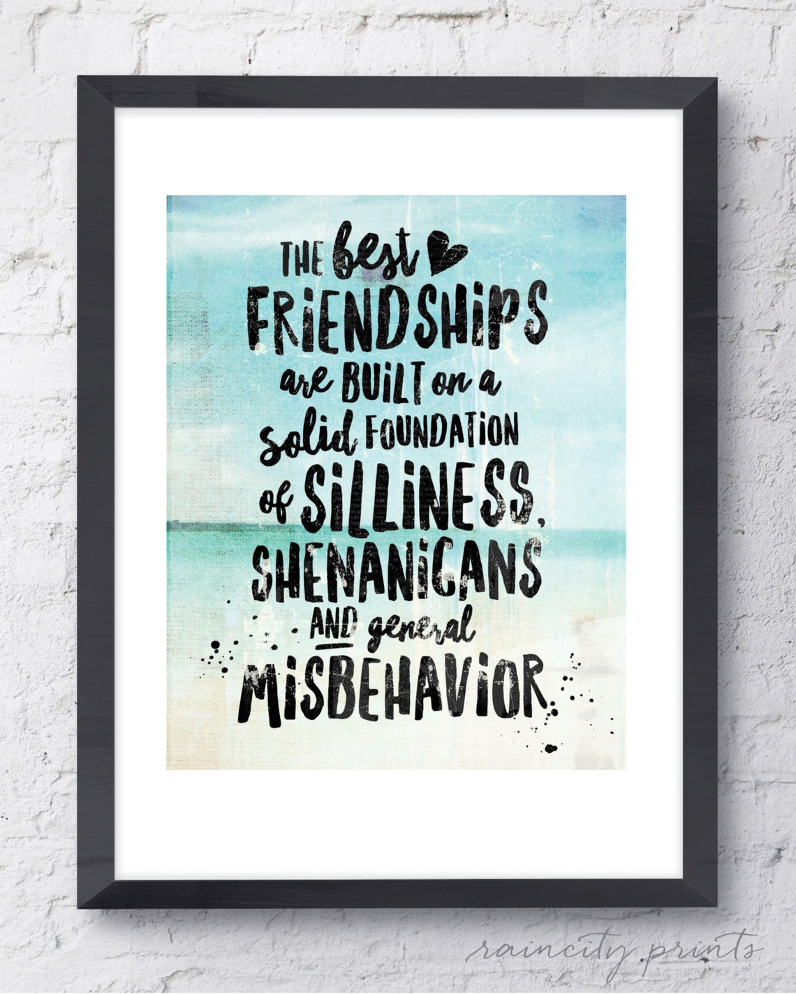Best Friendships BFF Art Print. BFF Gift. Shenanigans Misbehavior ...