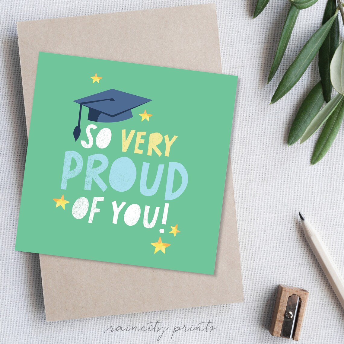So Very Proud of You Graduation Card. Congratulations Card. New Grad ...