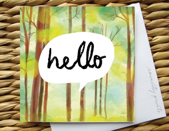 Hello Greeting Card. BFF friendship Card. New Baby | Etsy