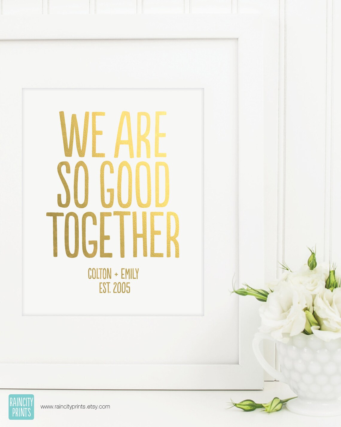 We Are so Good Together Personalized Art. Typographic Art. - Etsy