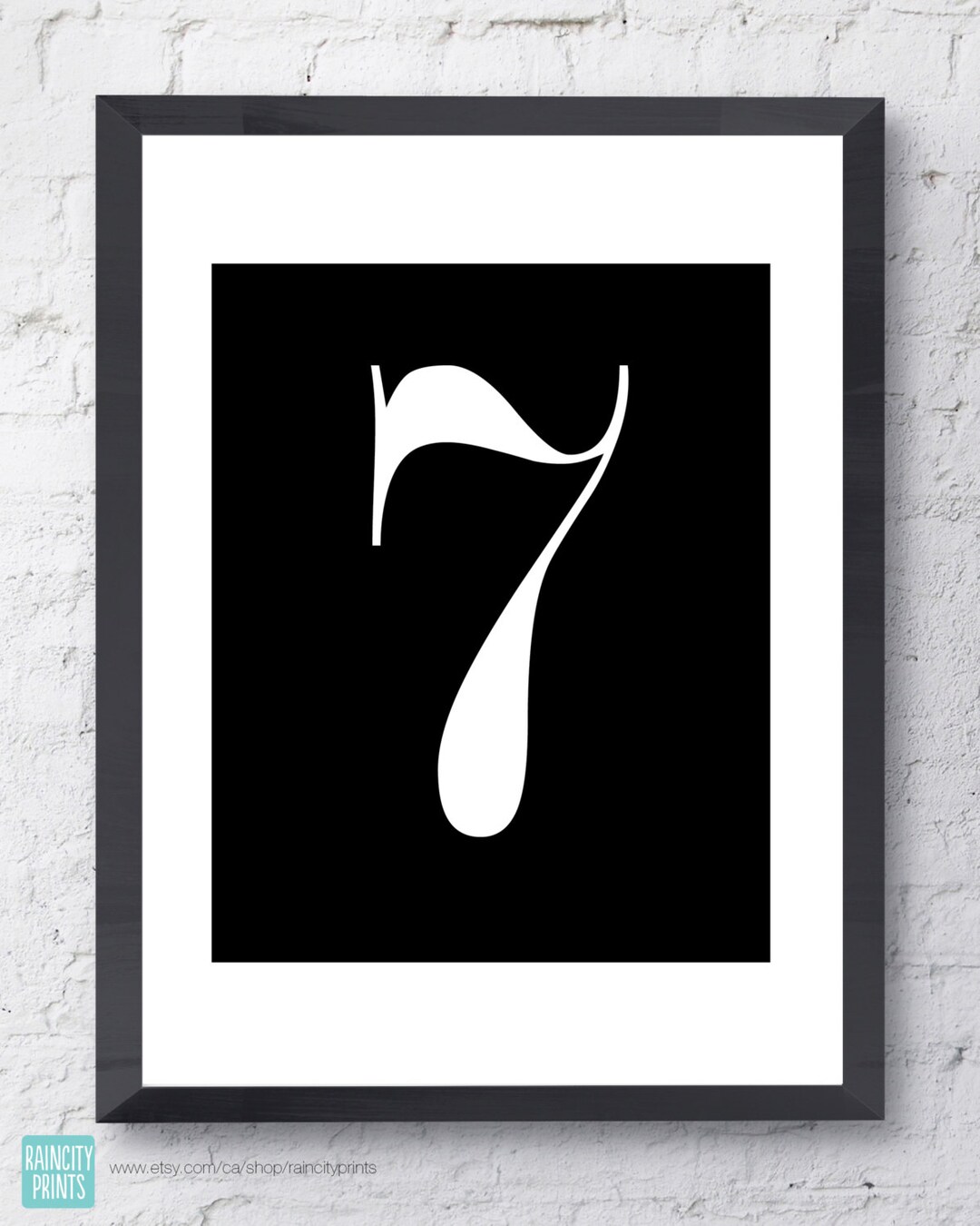Number Art Print. Alphabet Art.typographic Art. Wedding Anniversary ...