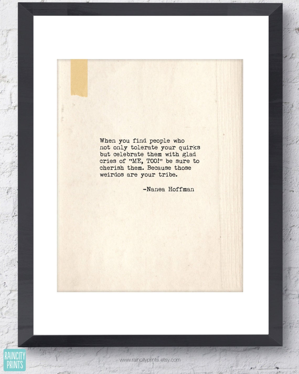 Your Tribe Inspirational Art Print. Nanea Hoffman Quote Wall | Etsy