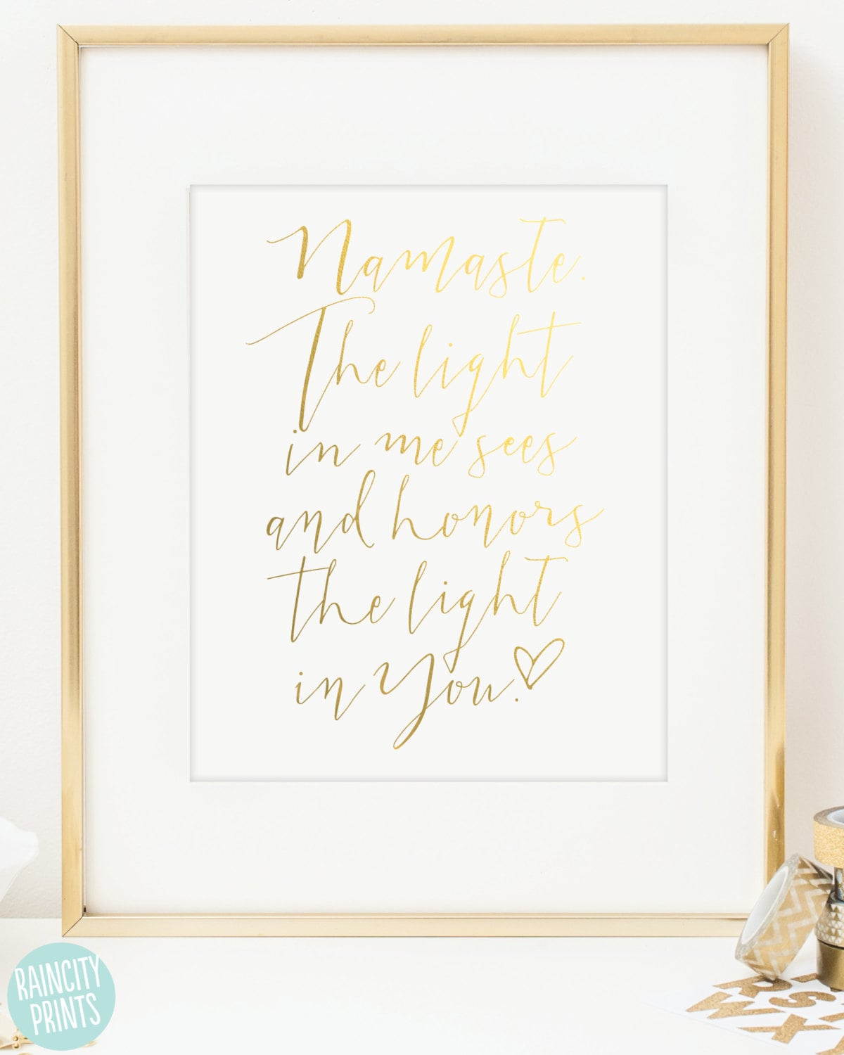 Namaste Art Print. the Light in Me Sees and Honors the Light in You ...