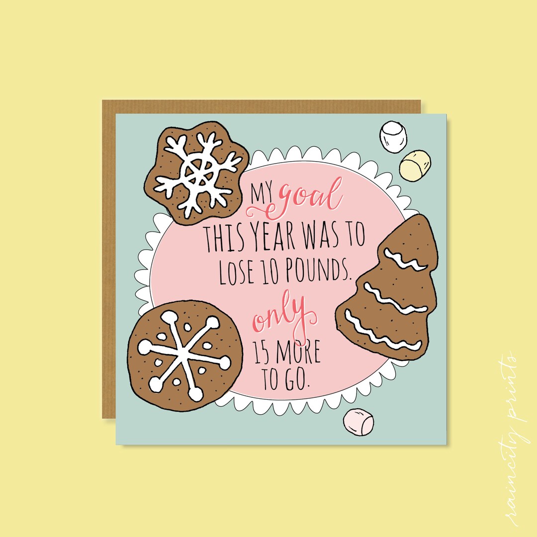 Goals Christmas Card. Funny Holiday or New Years Card. Seasonal Hostess ...
