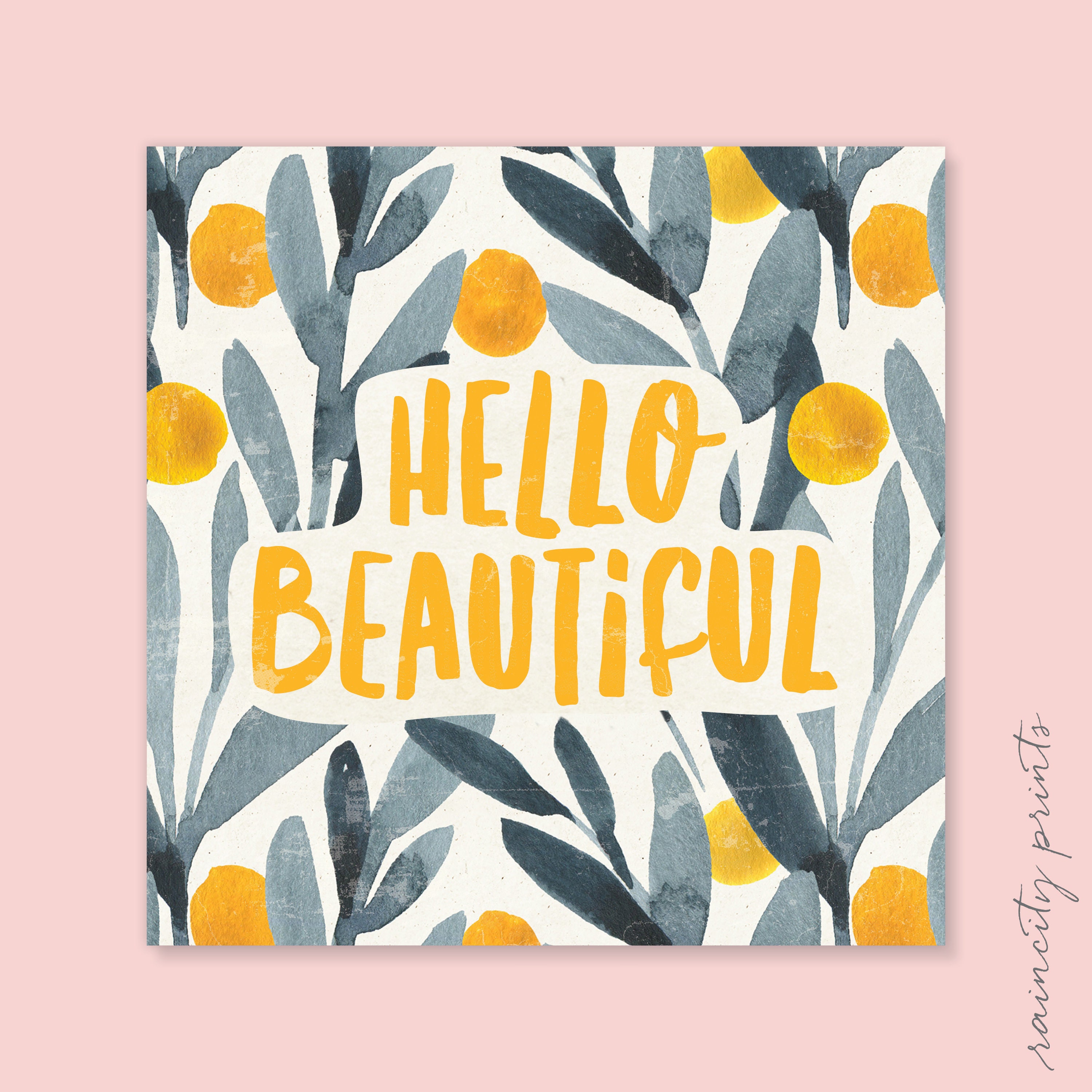 Hello Beautiful Greeting Card. Birthday Card. Just Because - Etsy