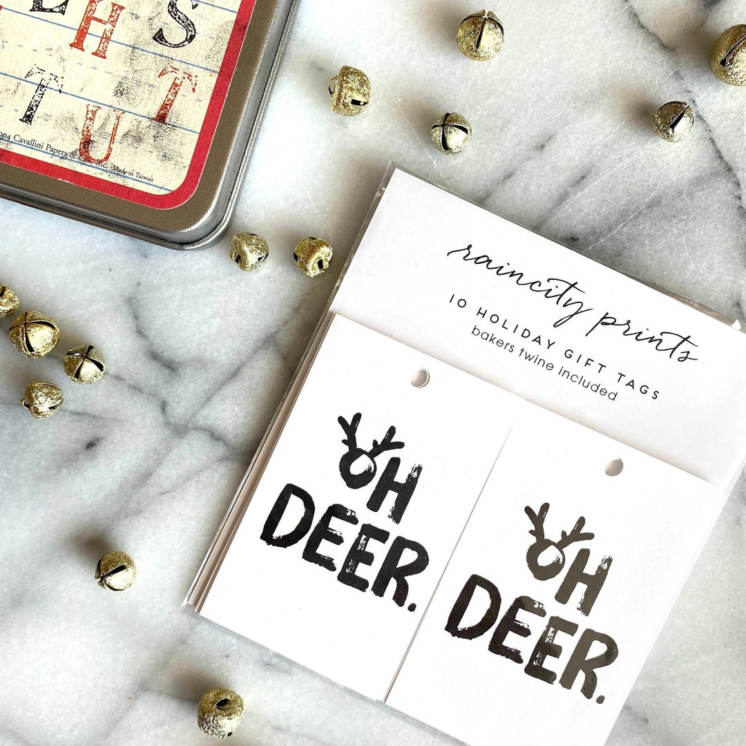 Oh Deer Holiday Gift Tags. Set of 10 Tags. Christmas Gift Tags ...