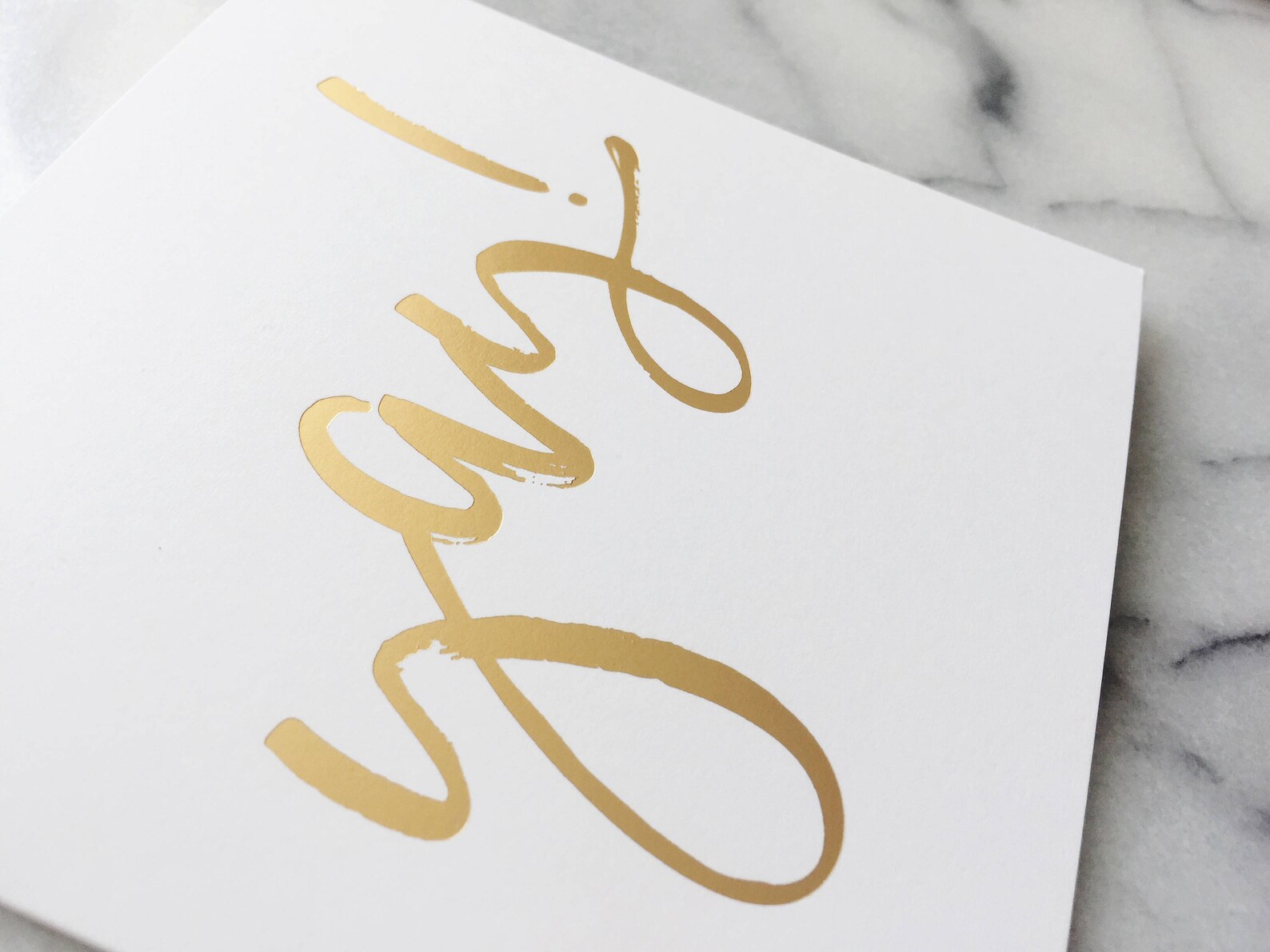 Gold Foil Heart Love Card. Simple Elegant Embossed Gold Heart Card ...