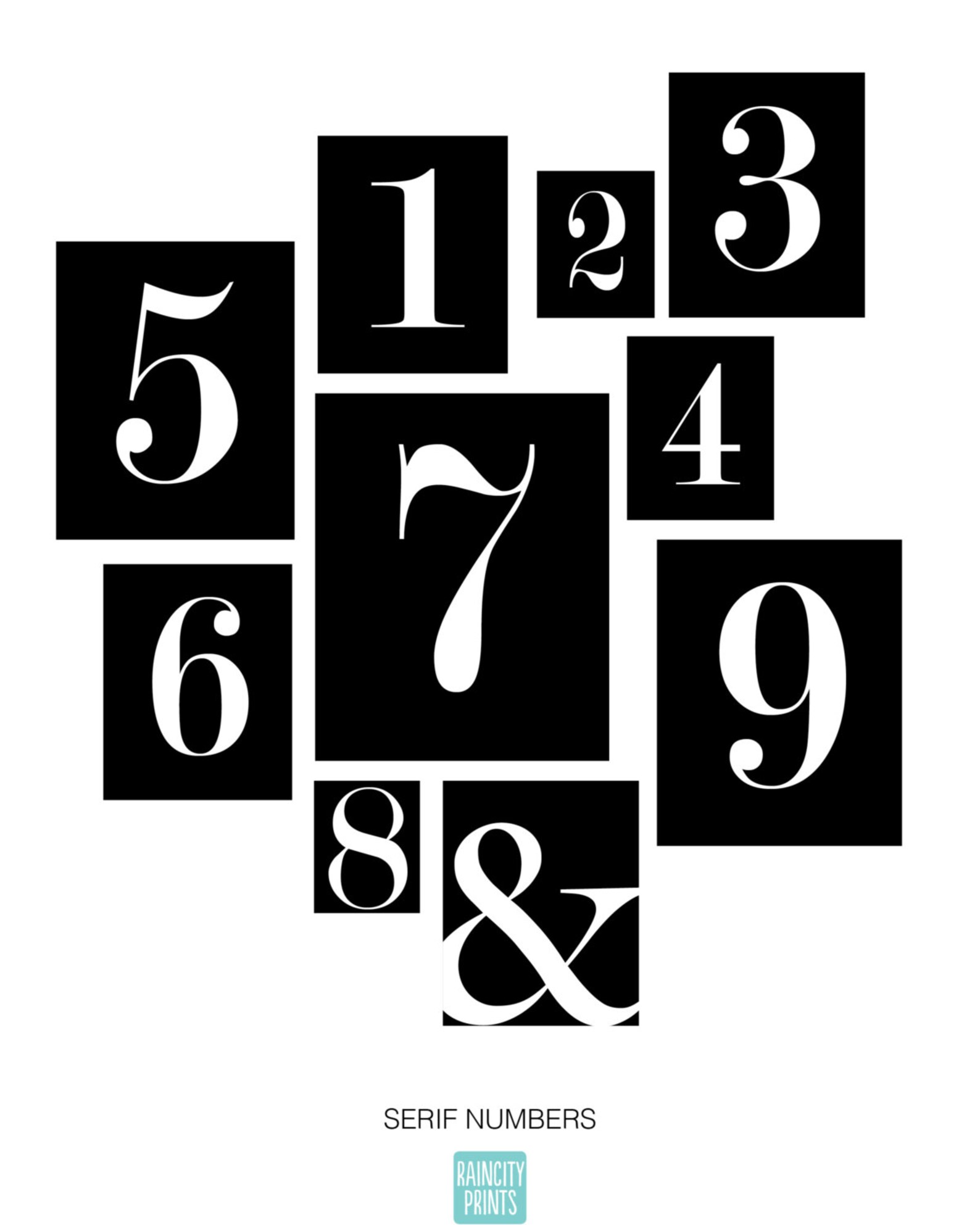 Number Art Print. Alphabet Art.typographic Art. Wedding - Etsy