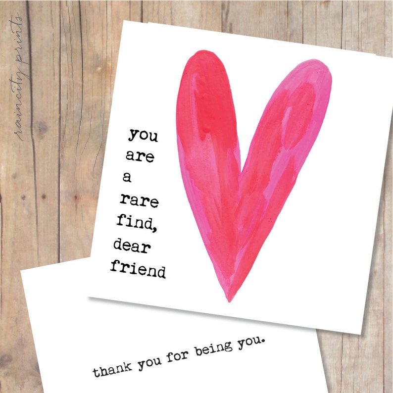 You Are a Rare Find Dear Friend Card. BFF Valentines Day | Etsy Canada