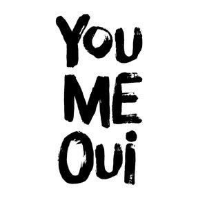 You Me Oui Art Print. Typographic Print. Real Gold Foil Art Print. Wall ...