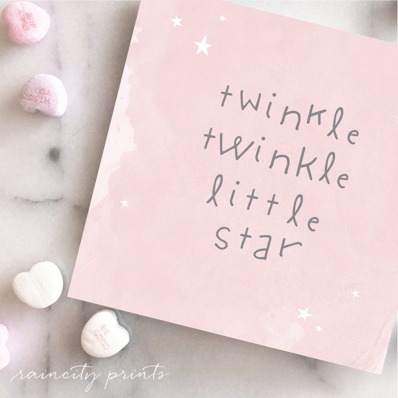 Twinkle Twinkle Little Star Baby Card. Baby or Child Birthday | Etsy