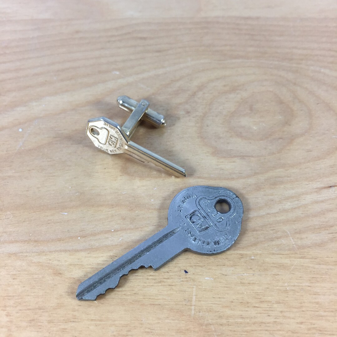General Motors Key (1966) and GM Cuff Link (1970s) - Etsy
