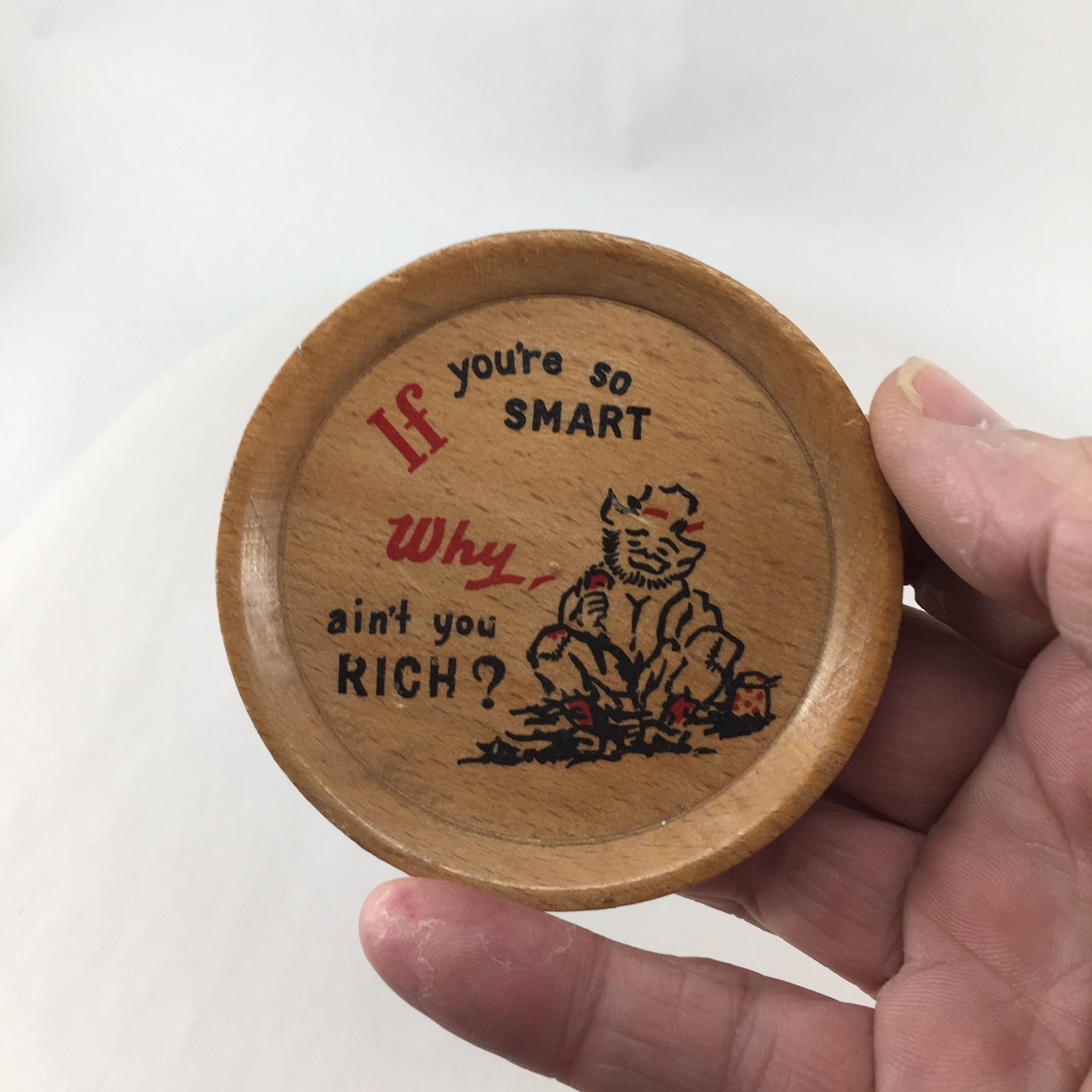 Wooden Novelty Joke Coasters C1950/60s - Etsy