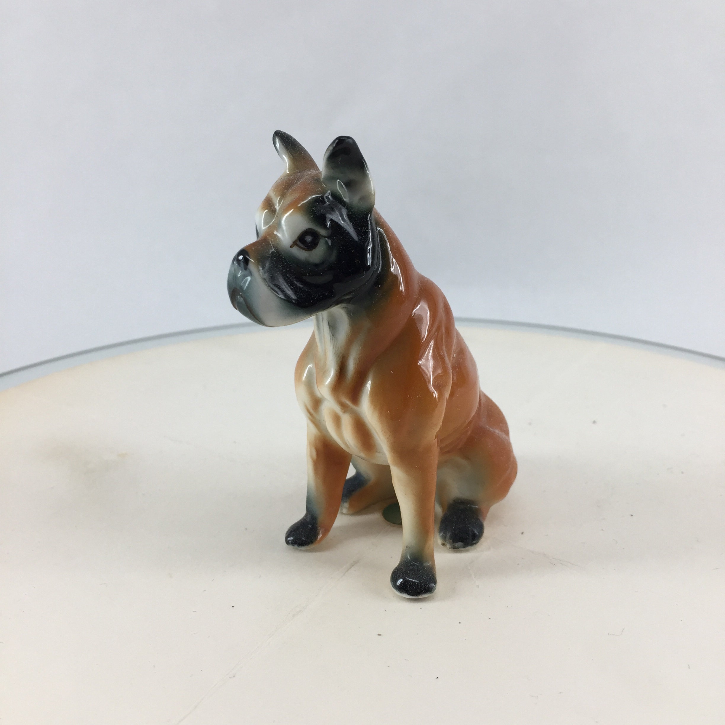 Pristine Bone China Seated Boxer Dog Figure C1950/60s - Etsy