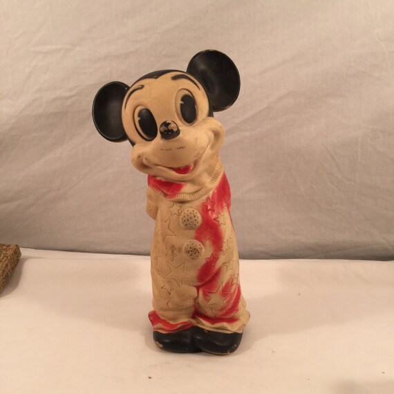 Rubber Mickey Mouse in Clown Suit Squeeze Toy C1945-1960 - Etsy