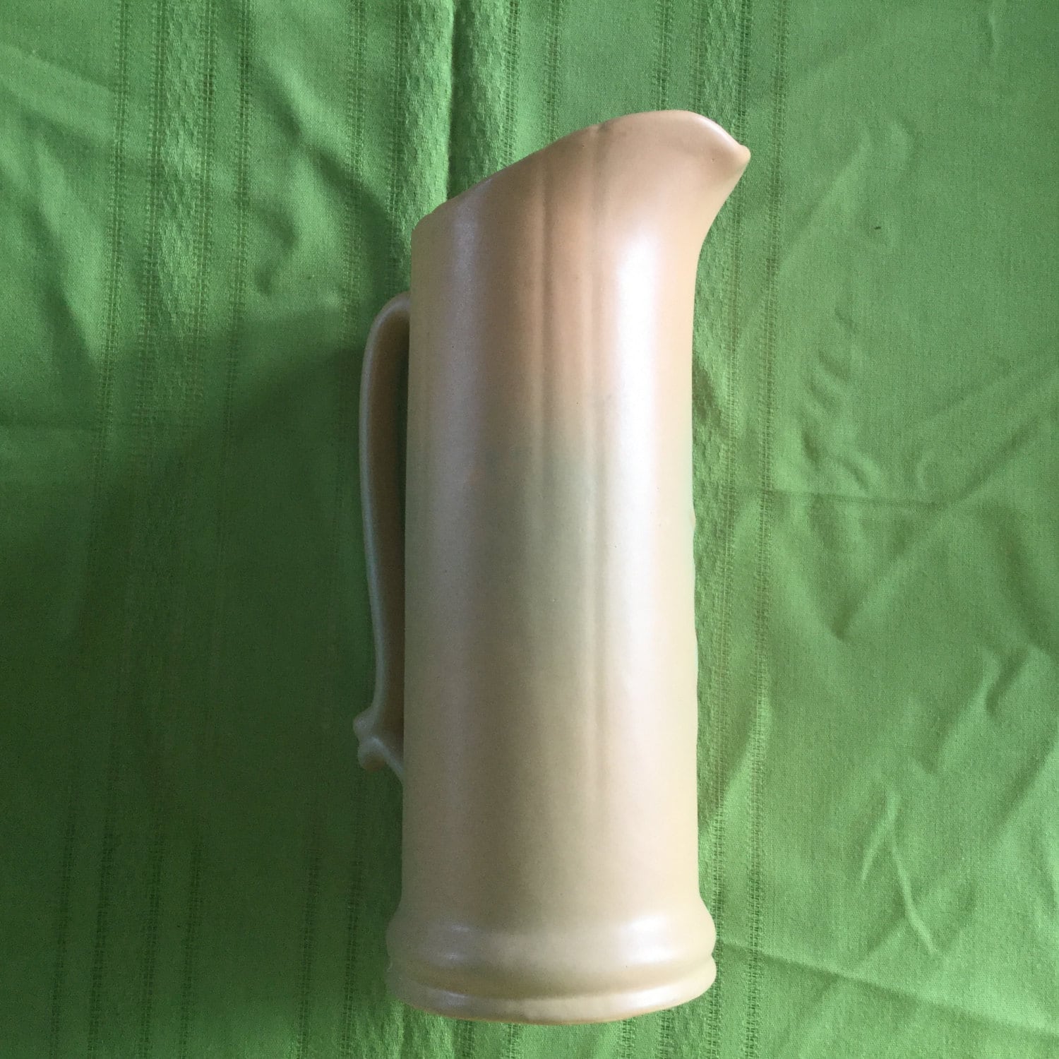 Weller Pottery Ewer Pitcher With Handle Peach Light Green - Etsy