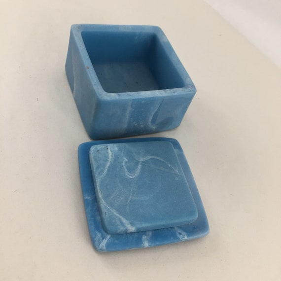 Incolay Marbled Blue and White Butterfly Small Trinke… - Gem