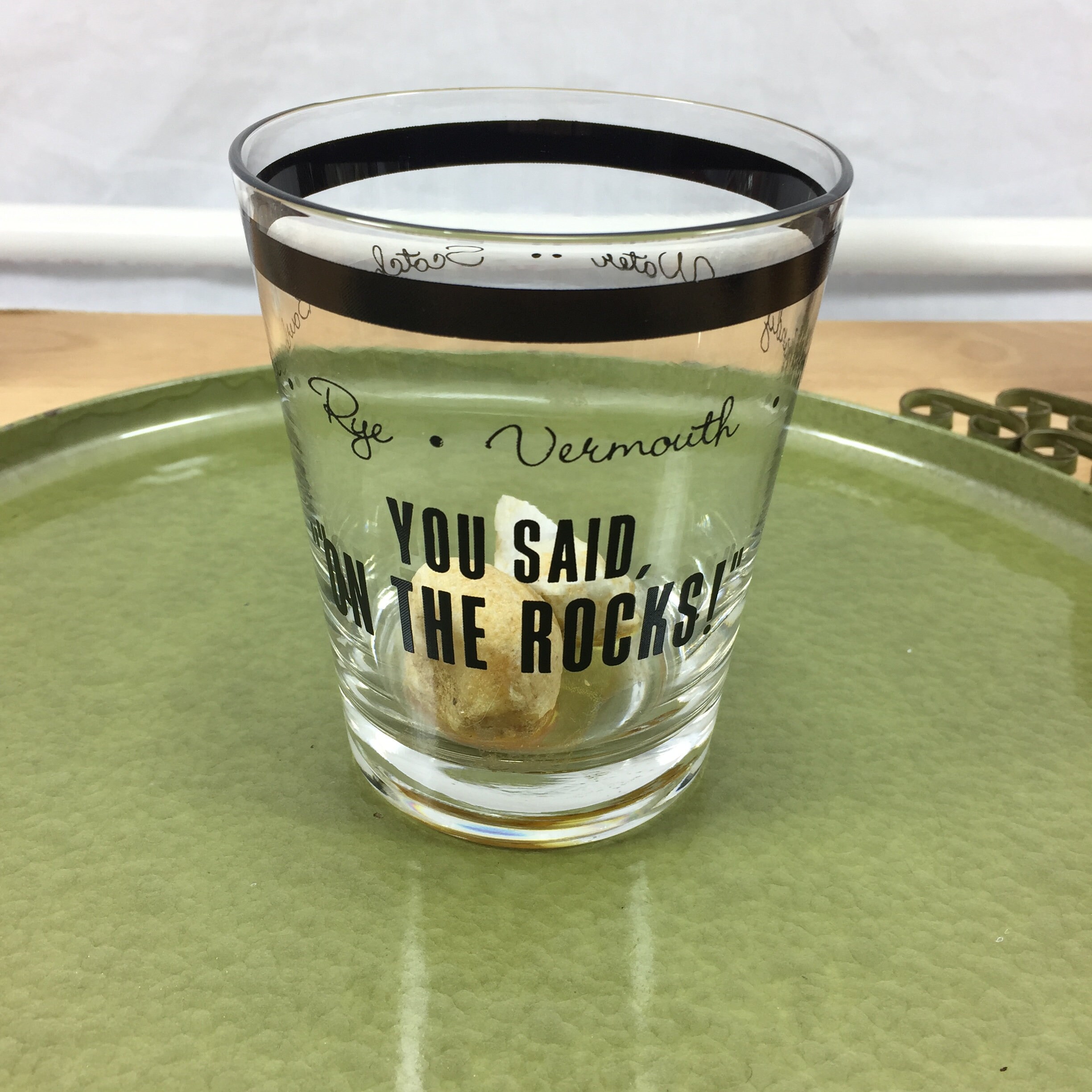 On The Rocks Glass Tumbler c1960s - Etsy España