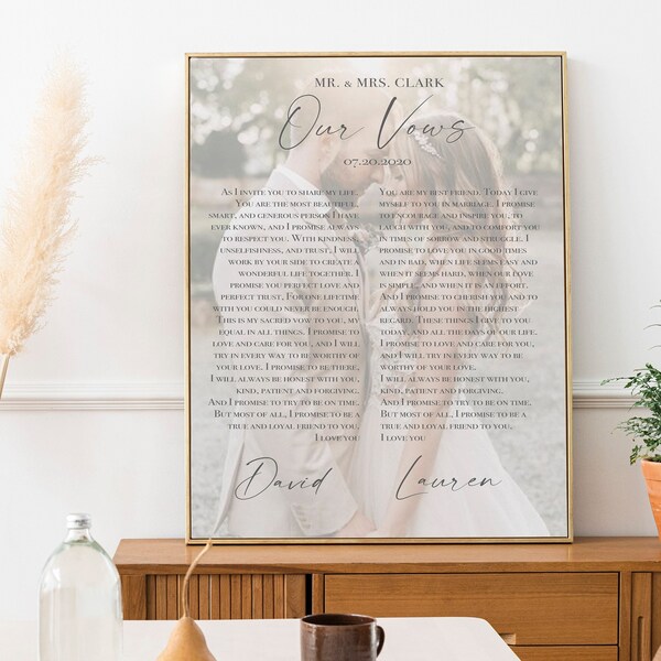 Wedding Vow Art - Etsy