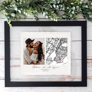 Personalized Our First Date Map Where It All Began Where We Met ...