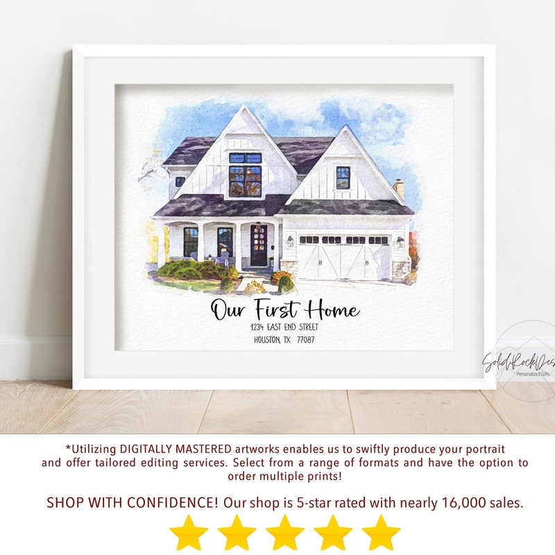 Custom House Portrait - Etsy