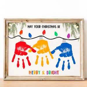 Christmas Lights Handprint Craft, Handprint Christmas Light May Your ...