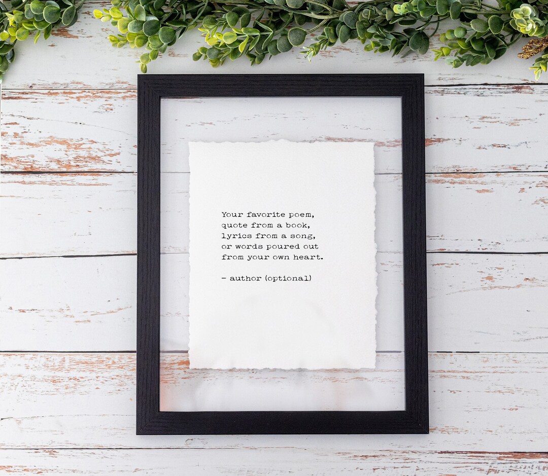 Custom Text Print, Custom Speech Photo Frame, Personalized Eulogy ...